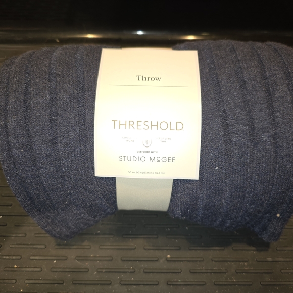 Threshold | Bedding | Threshold Navy Knit Throw Blanket New | Poshmark